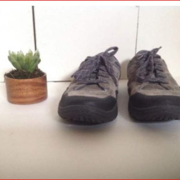 Merrell | Shoes | Merrell Granite Gray Suede Leather Sneakers Casual ...